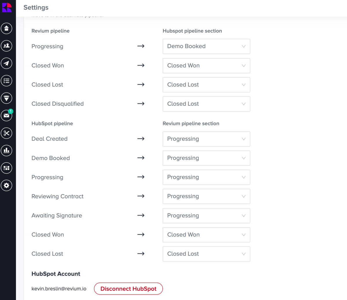 Setup Guide for Hubspot | Revium